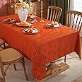 Amazon.com: SASTYBALE Christmas Fall Jacquard Tablecloth Rectangle ...