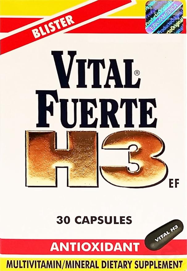 Amazon.com: Vital Fuerte H3 Dietary Supplement 30 Cap - Suplemento ...