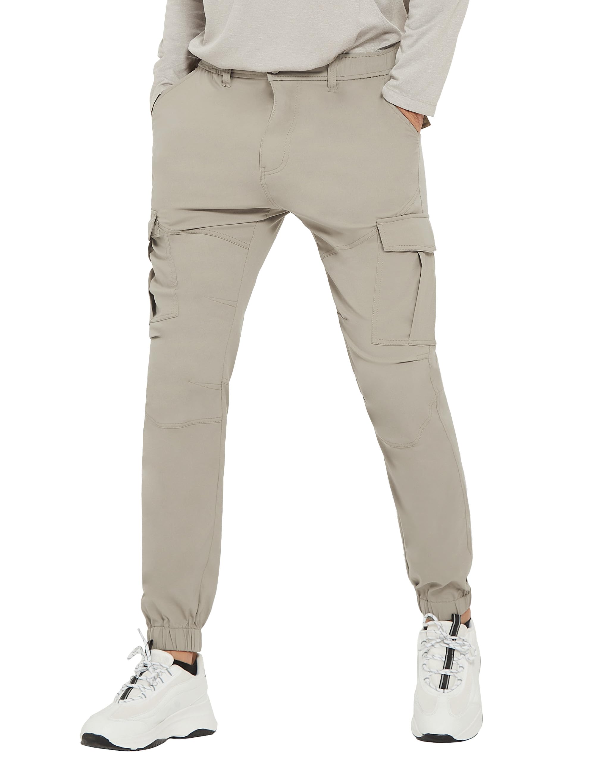 PULI Men's Golf Cargo Joggers Pants with Pockets Stretch Slim Fit Work ...