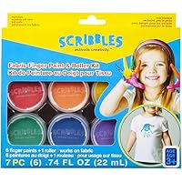 Scribbles Paint & Roller Kit, Kid Safe, Permanent Finger Paint, 7 Piece ...