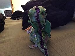 Amazon.com: Ty Beanie Boos Cinder The Green Dragon Plush: Toys & Games
