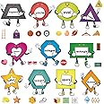 Amazon.com: 36 Pcs Shapes Bulletin Board Decorations for Classroom ...