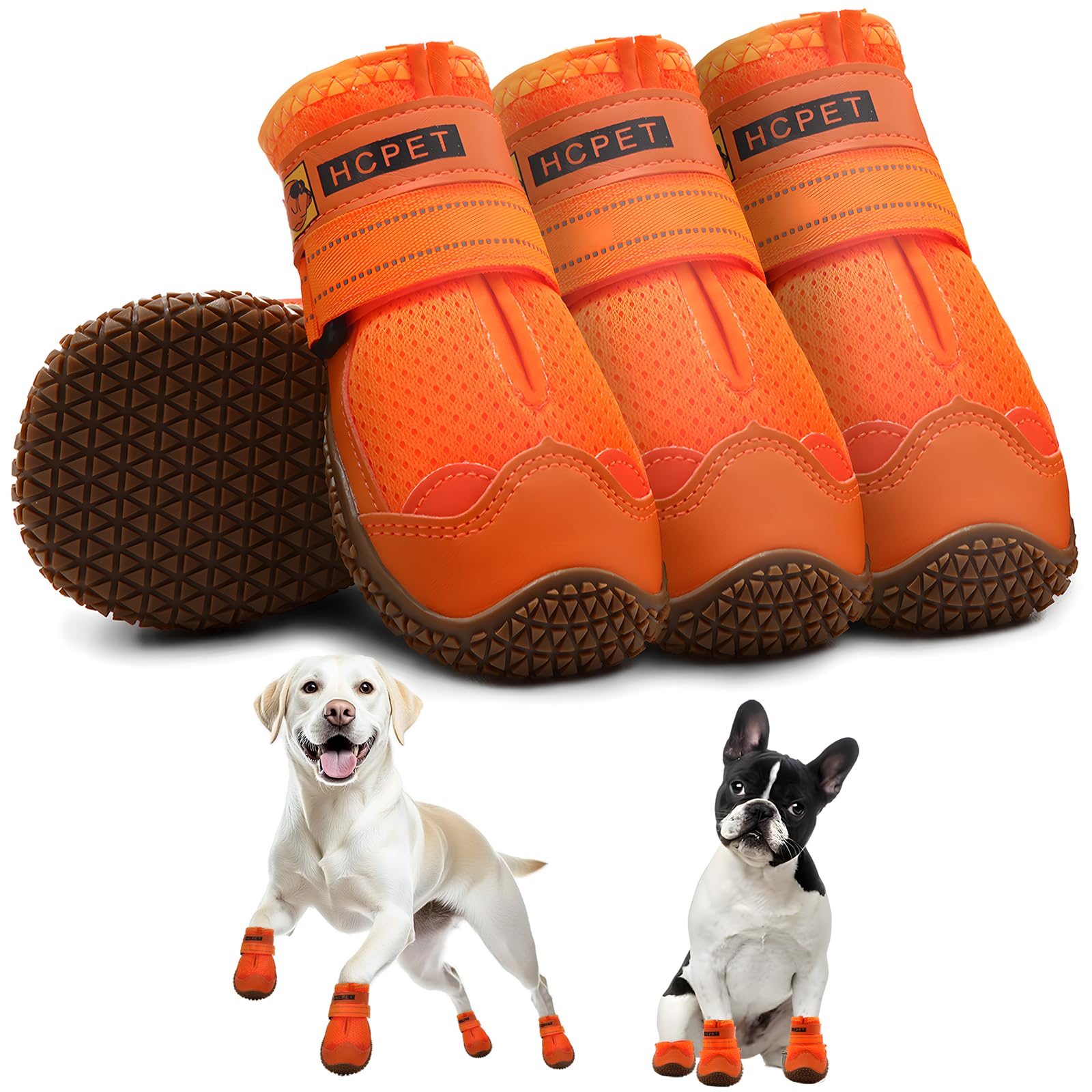 Hcpet Dog Shoes for Large Dogs, Breathable Dog Booties for Small Medium ...
