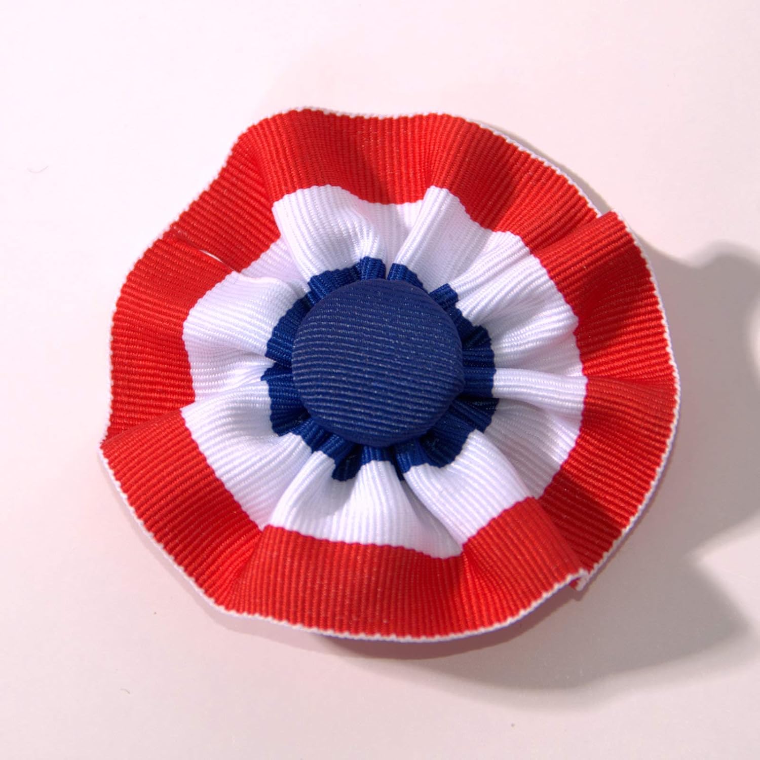 Amazon.com: Tri-color Cockade Ribbon Badge Red White and Blue Hat Trim ...