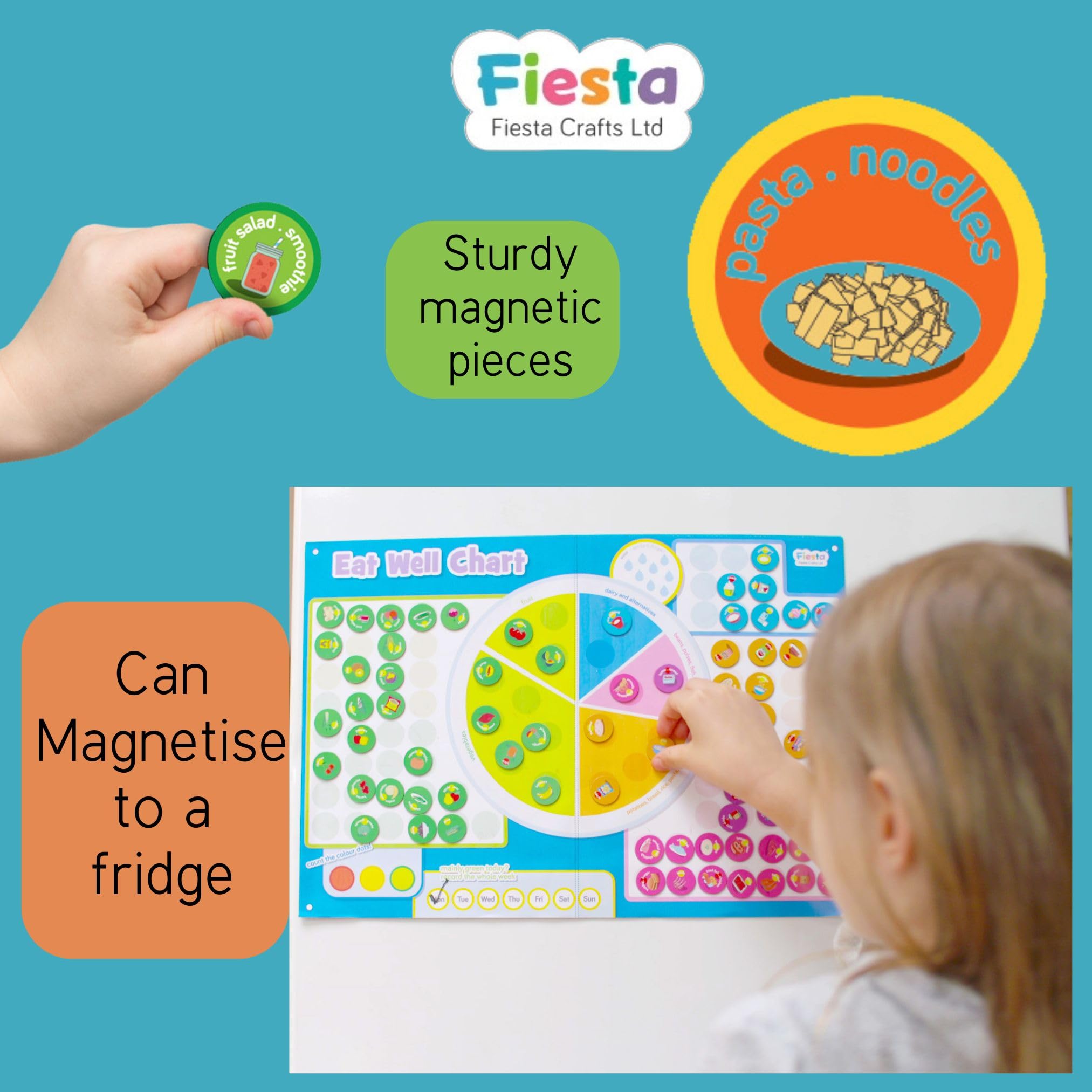 Mua Eat Well Magnetic Food Chart by Fiesta Crafts - Eat Healthy Reward Chart for Children ...
