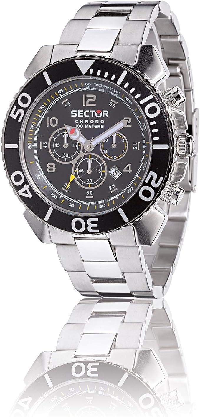 Sector Centurion Chrono 48 mm Watch Black Dial, Black Bezel and ...