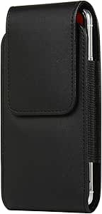 Amazon.com: PU Leather Swivel Clip Case Cell Phone Holster Rotating Belt Clip Pouch Holder for ...