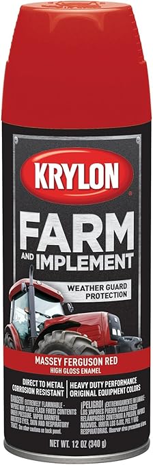 Krylon 1939 Krylon Farm & Implement Paints Massey Ferguson Red 12 oz ...