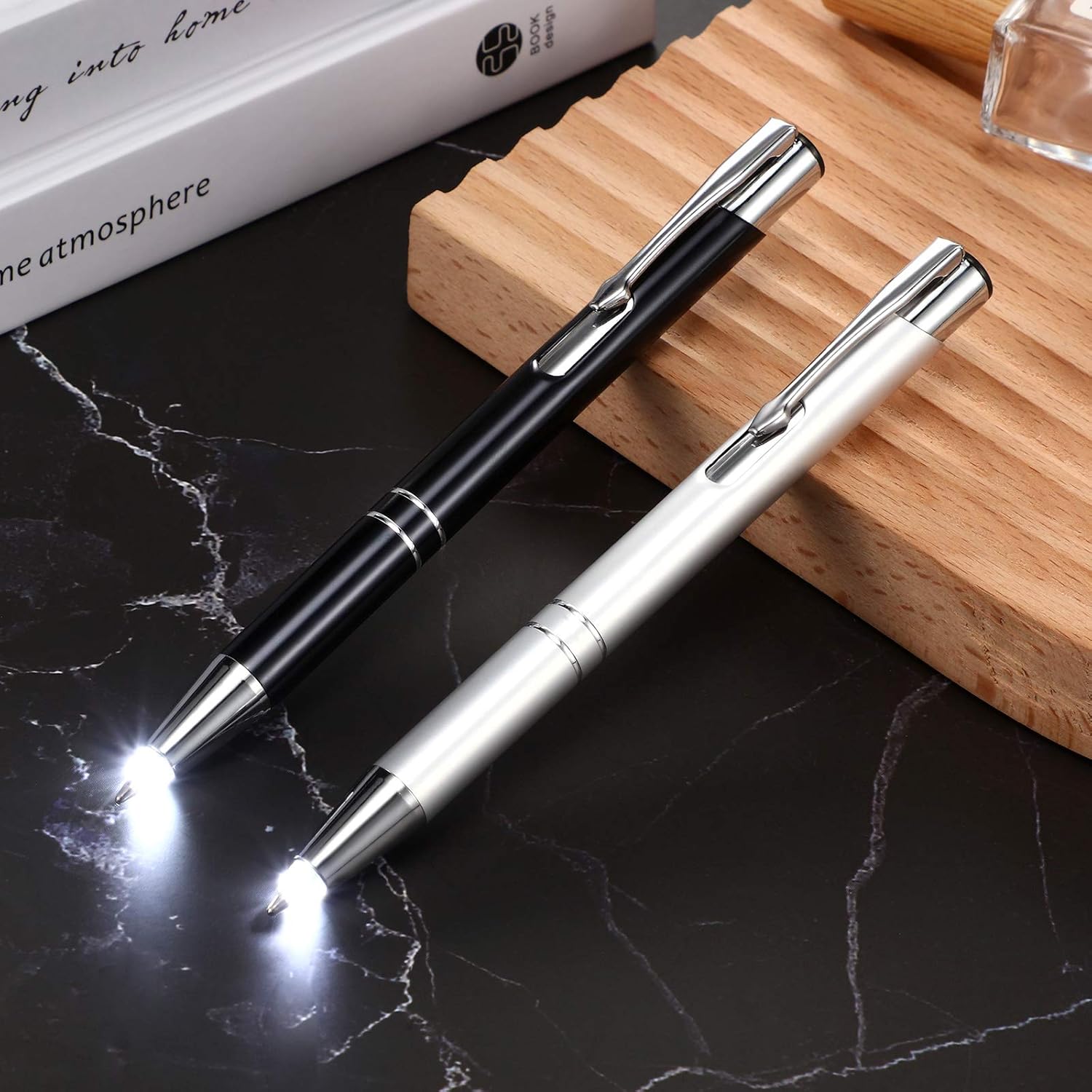 10 Pieces Lighted Tip Pen Ballpoint Flashlight LED Pens LED Penlight ...