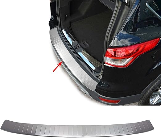 Chrome Boot Sill Protector / Folded Edge / Rear Bumper / Brushed ...