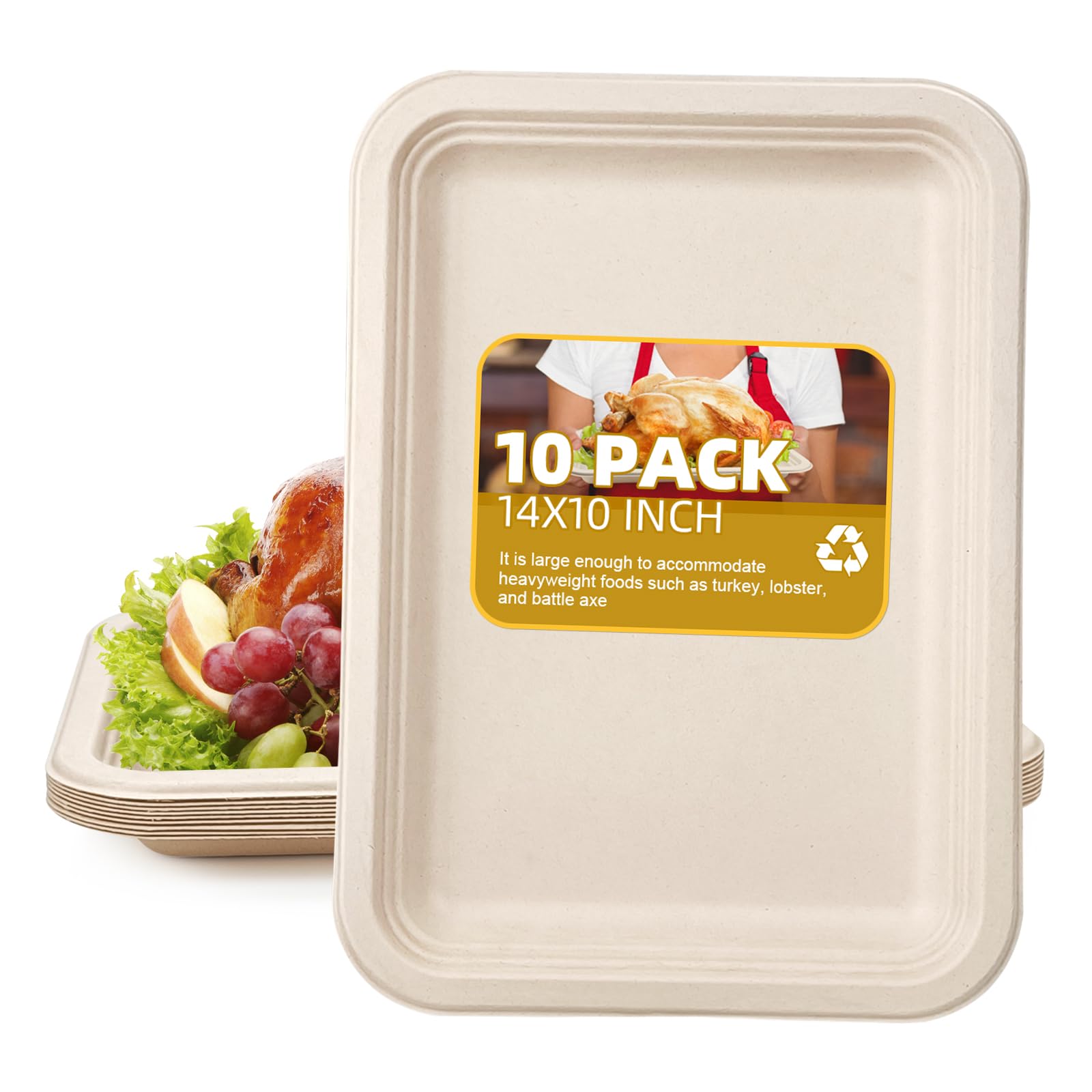 Mua 10 Pack Disposable Crawfish Trays,14 Inch Food Trays Heavy-Duty ...