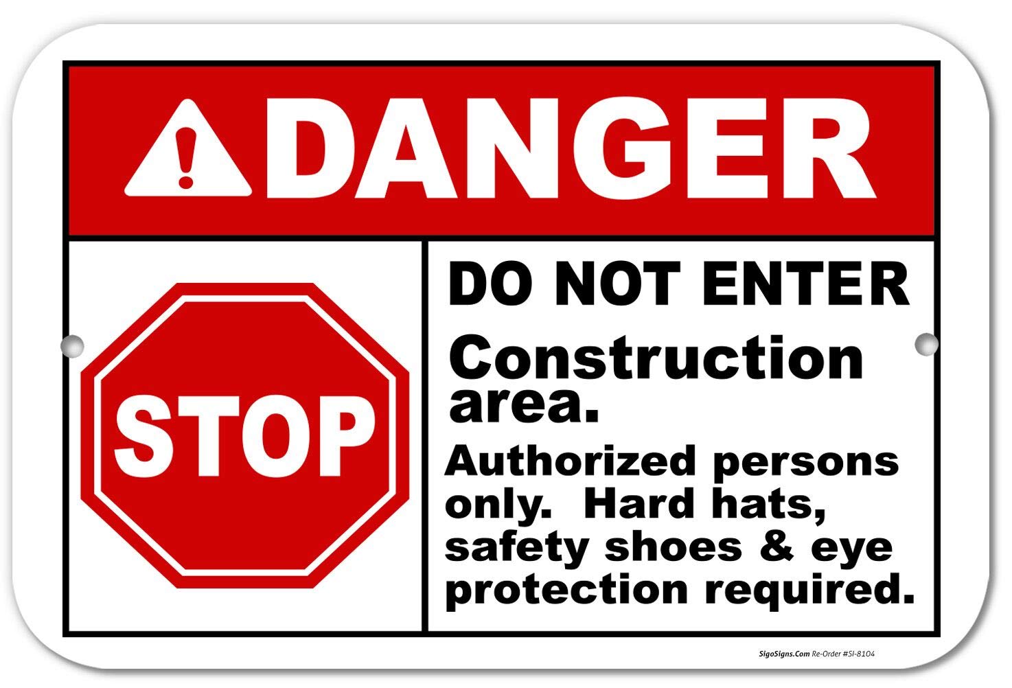 Signs Sigo Signs SI 8104 12 X 18 Aluminum Do Not Enter Construction signs-sigo-signs-si-8104-12-x-18-aluminum-do-not-enter-construction