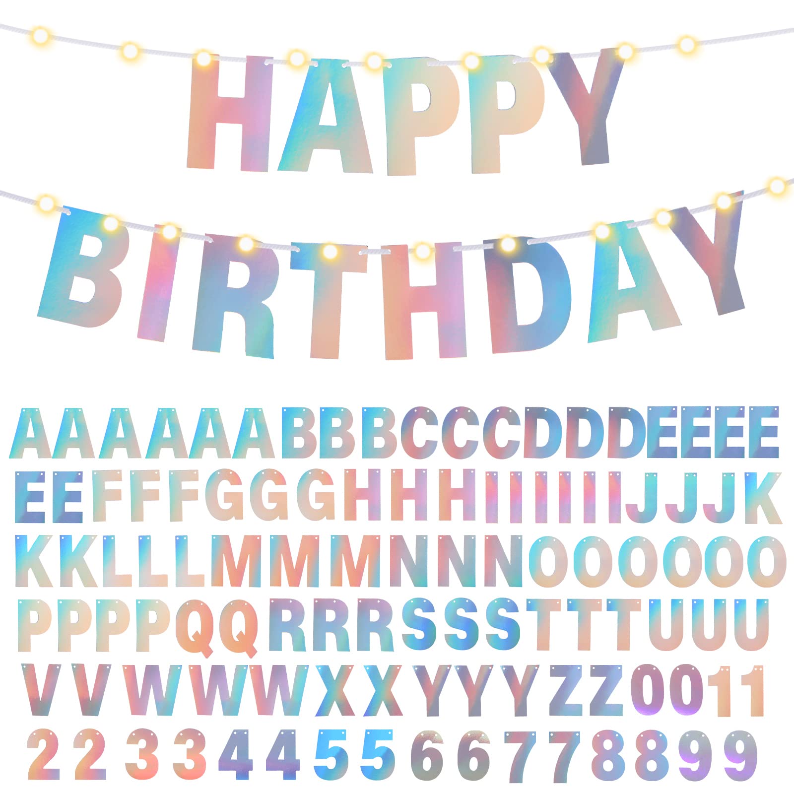 TaoBary 112 Pcs DIY Letter Custom Banner Glitter Customizable Banner ...