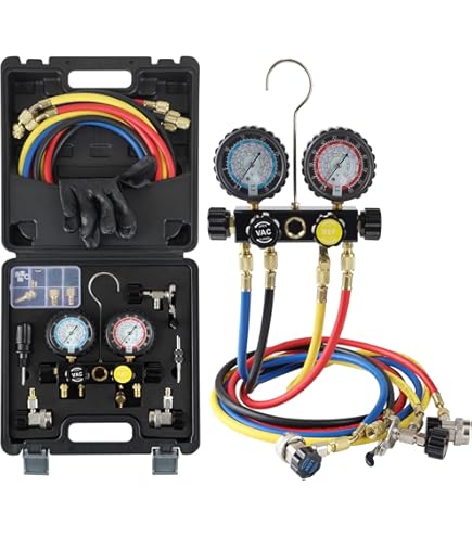 R410a Recharge Kit Palm-Sized AC Manifold Gauge - For R22, R32, Rs 410a ...