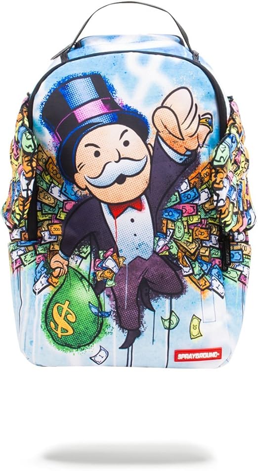 Amazon.com: SPRAYGROUND Monopoly Money Wings Backpack | Multi (B1326 ...