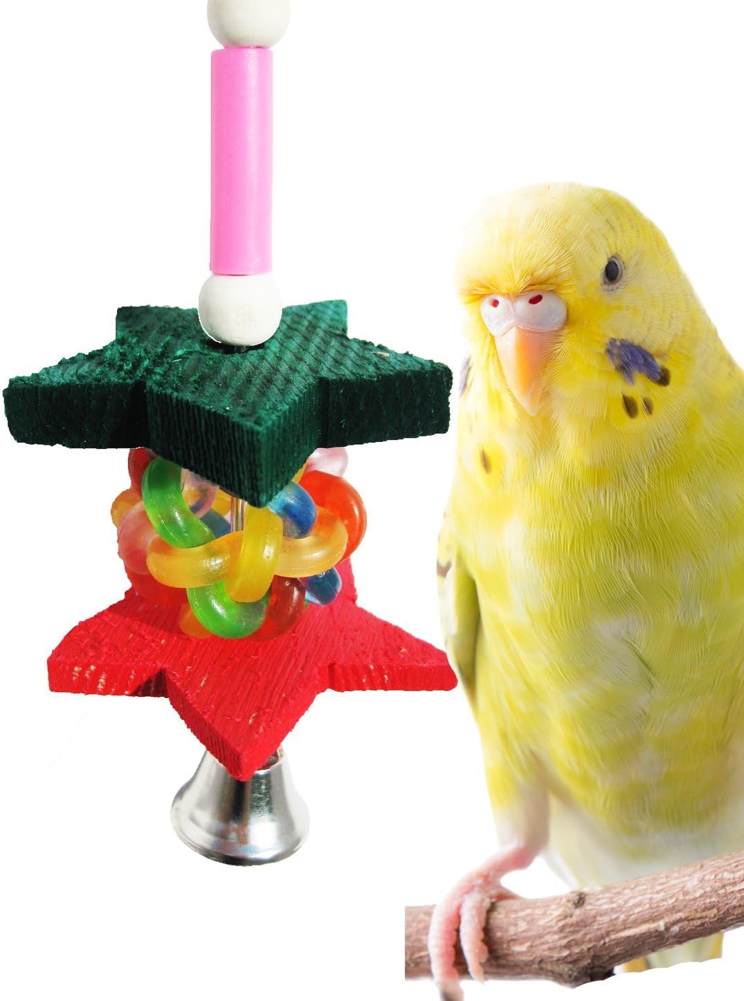 Amazon.com : Bonka Bird Toys 1322 Wibbly Star Bird Toy Parrot cage Toys ...