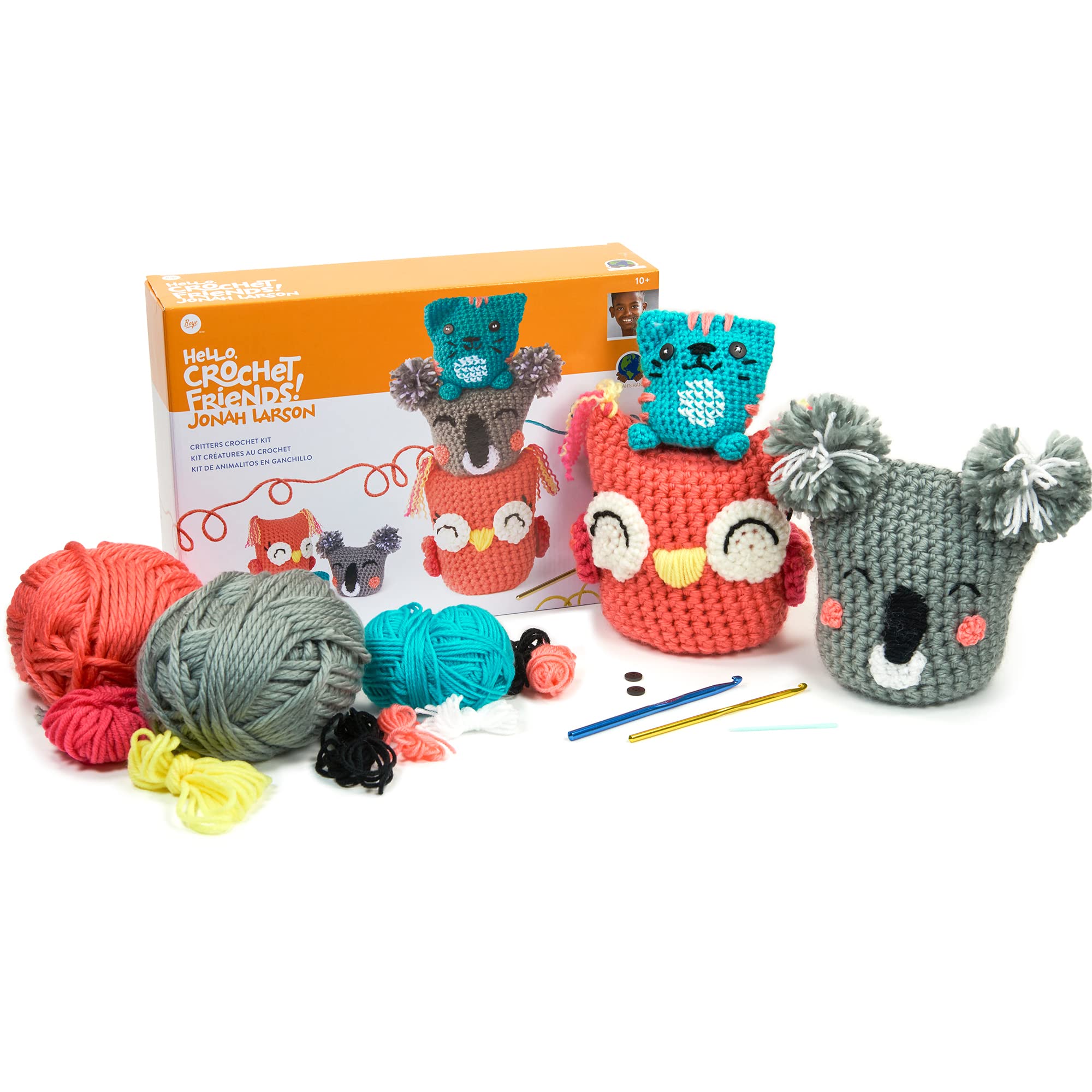 Mua Boye Jonah's Hands Cute Critters Beginners Crochet Kit for Kids and ...