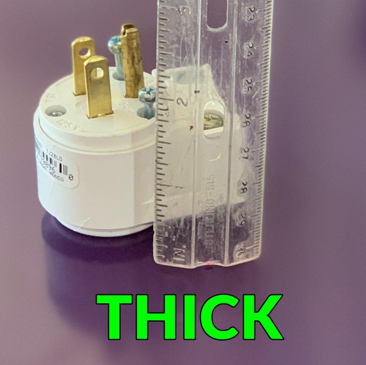 $2/mo - Finance Leviton 515AN 15 Amp, 125V, Angle Grounding Plug, White ...