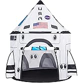 Amazon.com: JOYIN White Rocket Ship Pop up Play Tent with Tunnel and ...