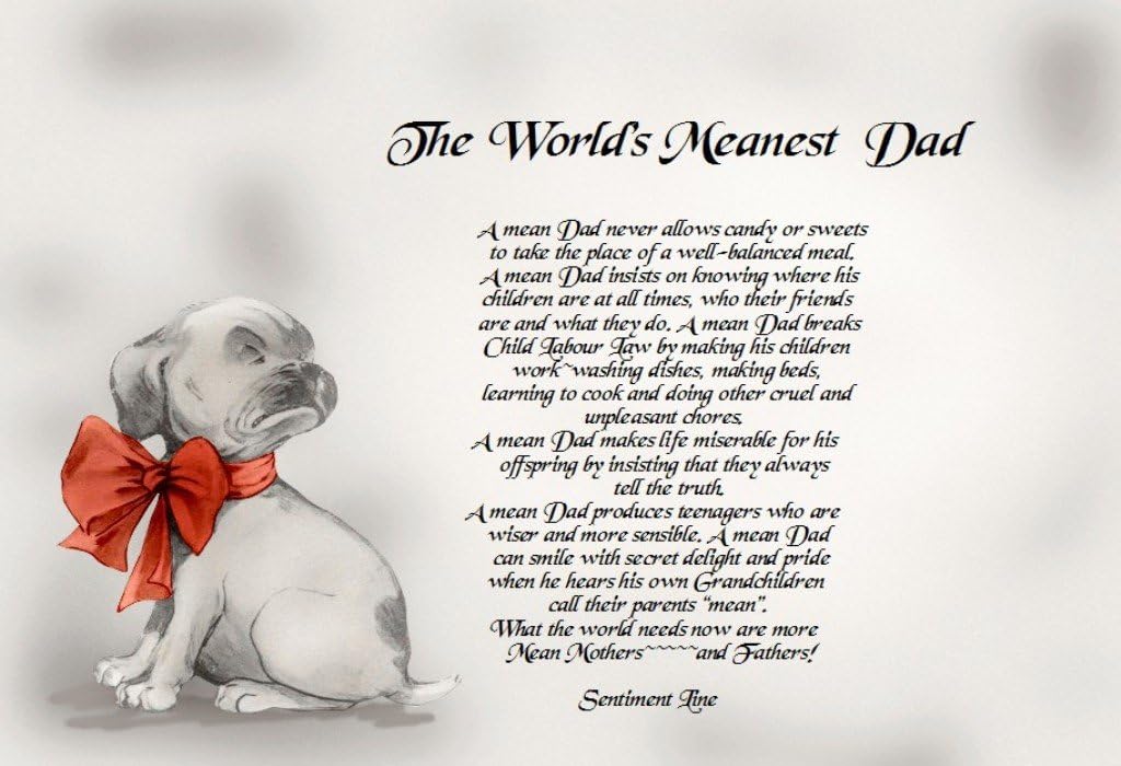 The World s Meanest Dad Personalised Poem Gift Print Amazon co uk Kitchen Home the-world-s-meanest-dad-personalised-poem-gift-print-amazon-co-uk-kitchen-home