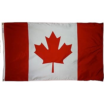 Amazon.com : 5'X8' Canadian Flag - Nylon Canada Flag (Sewn Stripes ...
