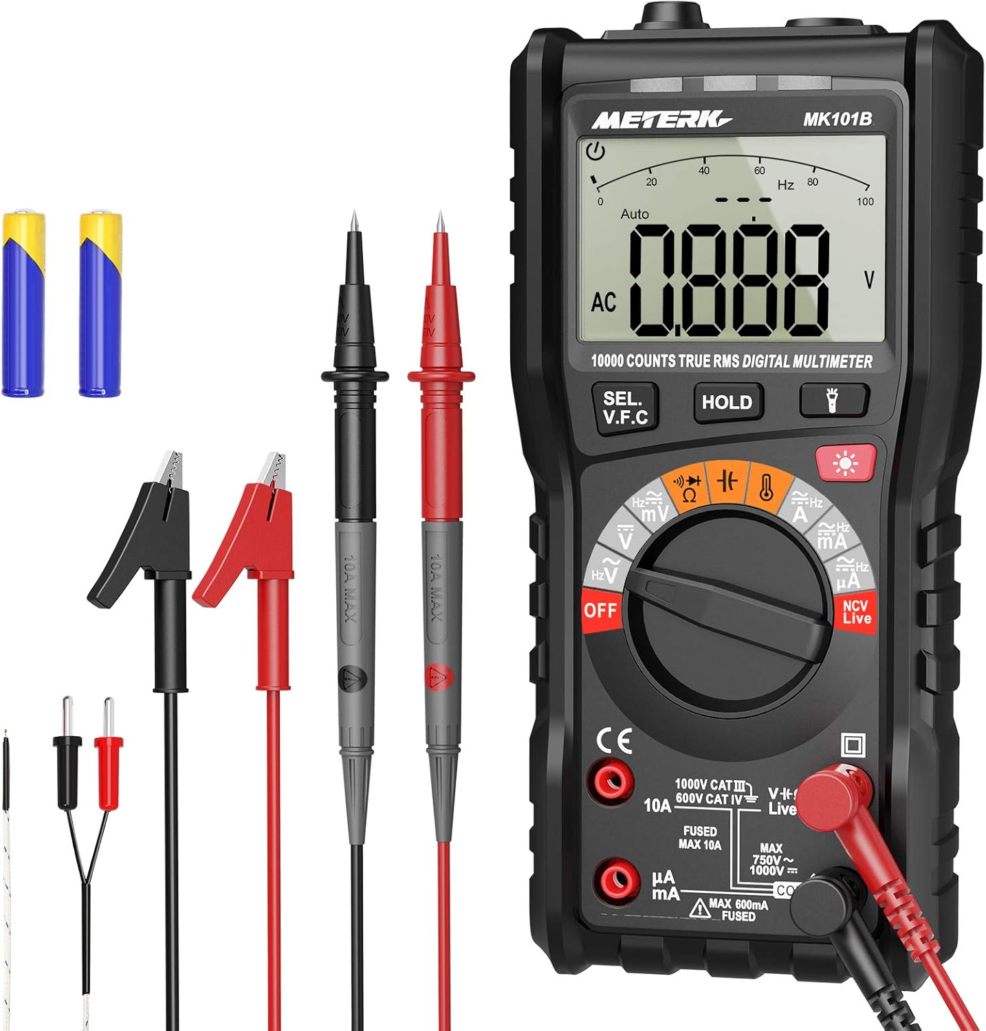 Test, Measure & Inspect Digital Multimeter,Meterk TRMS 10000 Counts ...