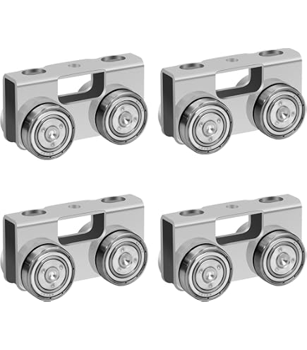 Track Rollers 4 Wheel Trolley Assembly For Sliding Door Curtain Beam ...