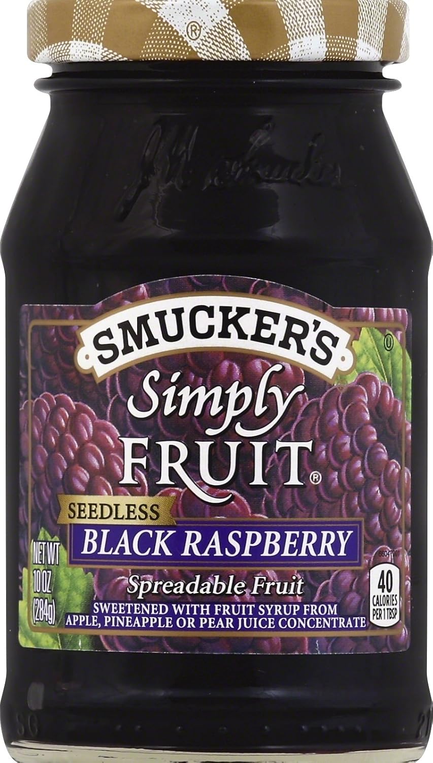 Amazon.com : Smucker's Simply Fruit Seedless Black Raspberry, 10 oz ...