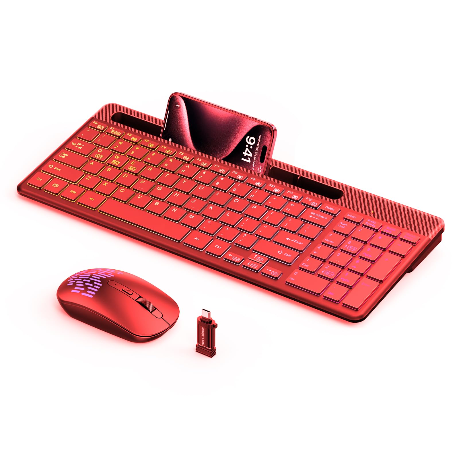 Mua Wireless Keyboard And Mouse With 15 Backlit Effects Rechargeable Wireless Keyboard Mouse