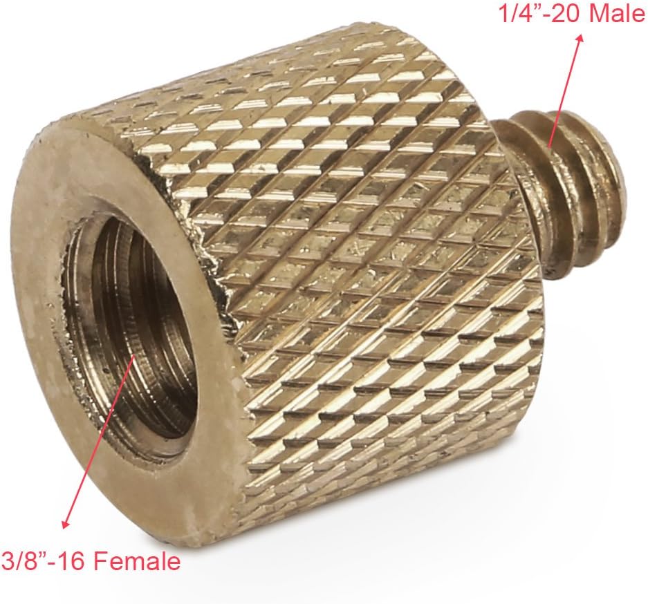 Standard 3/8″-16 Female to 1/4″-20 Male Tripod Thread Reducer Screw ...