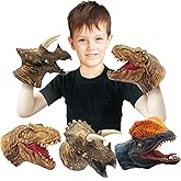 Amazon.com: KELIWOW Dinosaur Hand Puppets Realistic Soft Rubber ...