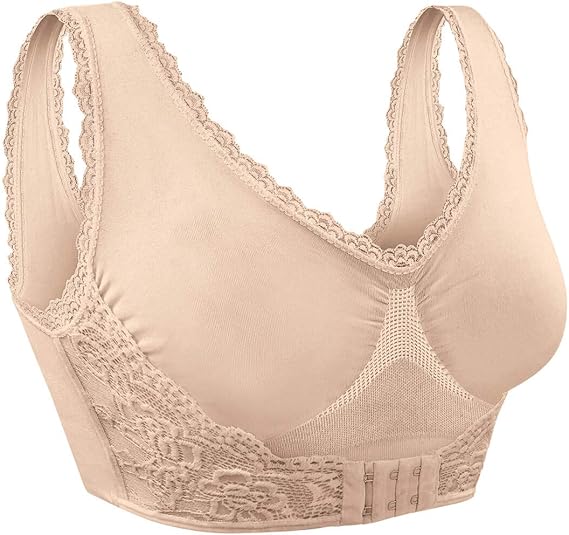 Lovely Lace Front Hook Bra at Amazon Women’s Clothing store