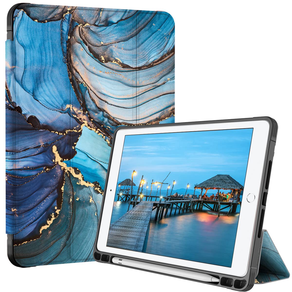 PIXIU pad 6th /5th Generation Cases with Pencil Holder,Full Body ...