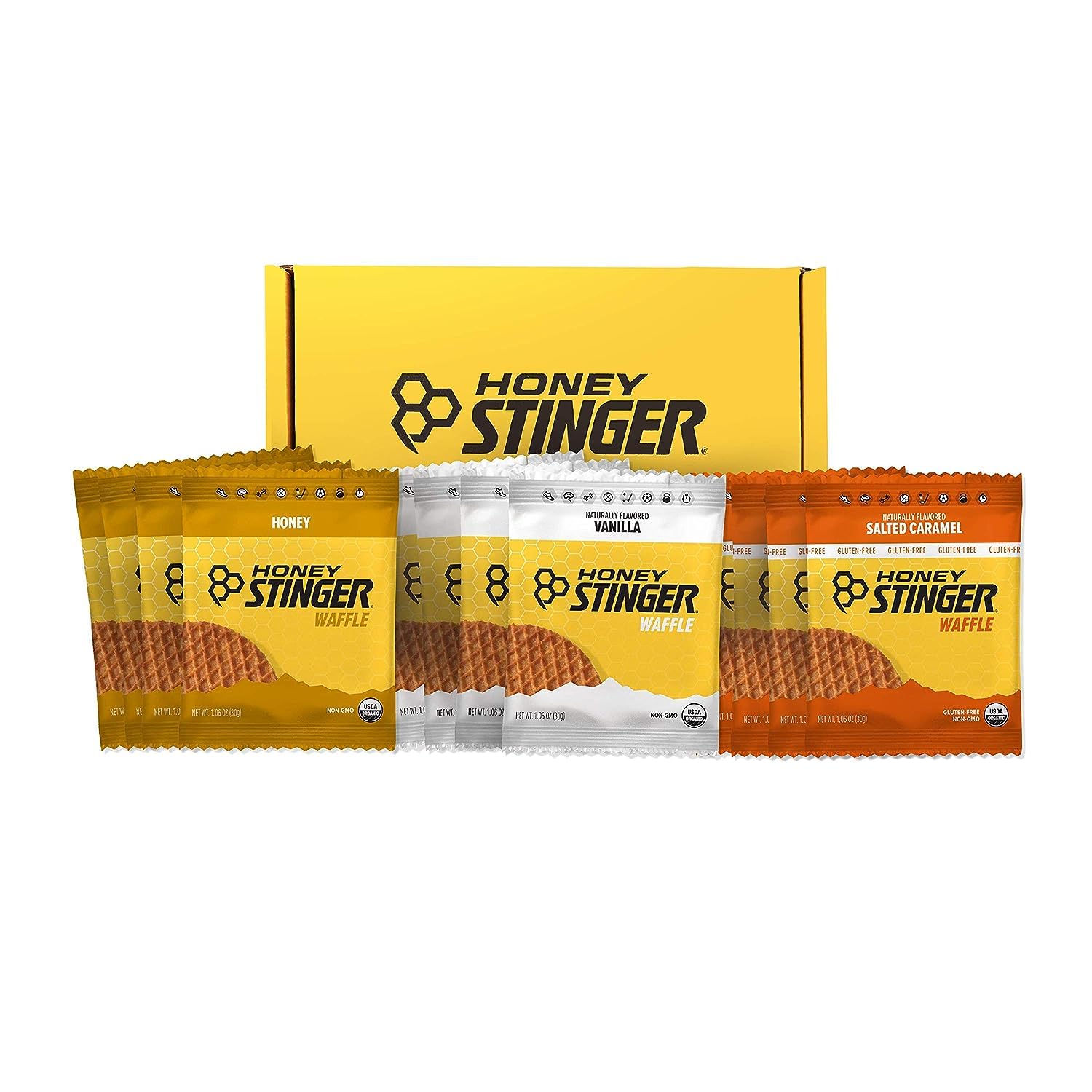 Honey Stinger Organic Waffle Variety Pack | 4 Units Each Of Honey ...