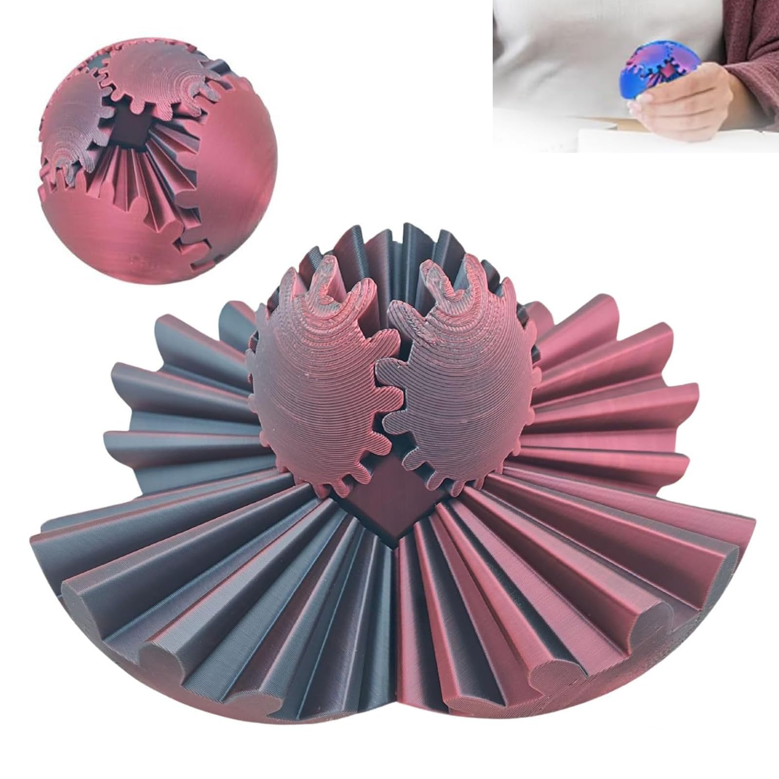 Mua Gear Ball 3D Printed Gear Ball Spin Ball OR Cube Fidget Toy, 3D ...