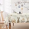 Amazon.com: JILASIR Easter Tablecloth 60x102 Inch, Bunny Egg Carrot ...