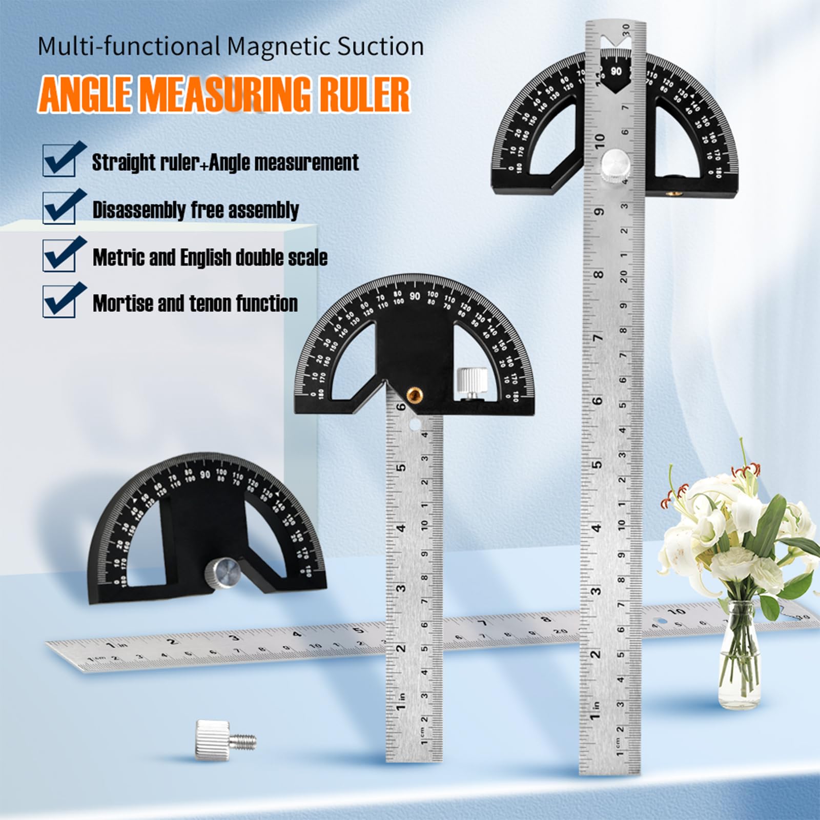 Mua Protractor Angle Finder Carpenter Square Adjustable Aluminum ...
