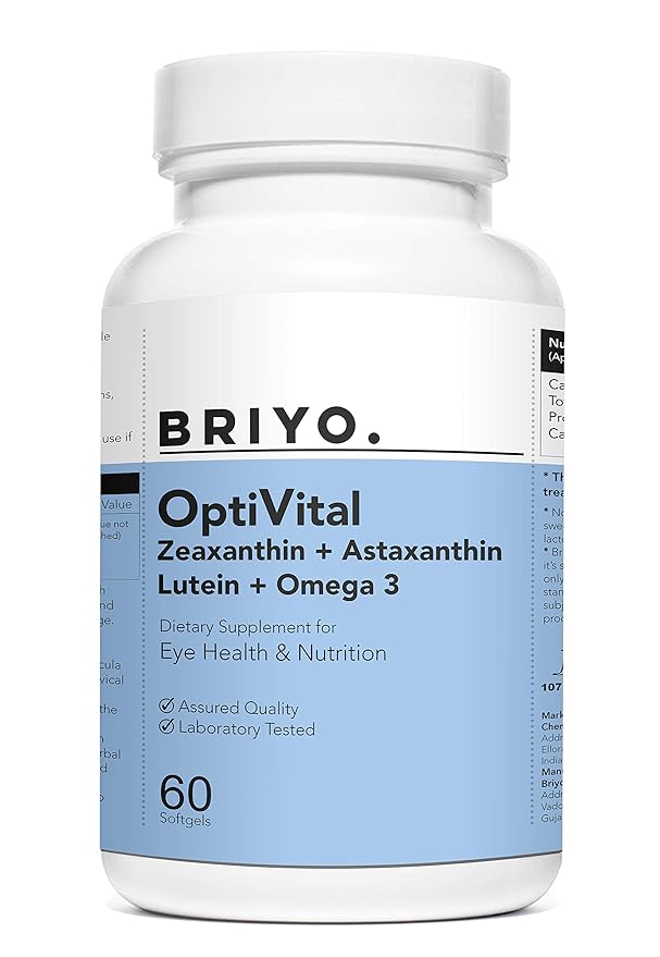 Buy Briyosis Briyo OptiVital - Lutein, Zeaxanthin, Astaxanthin And ...