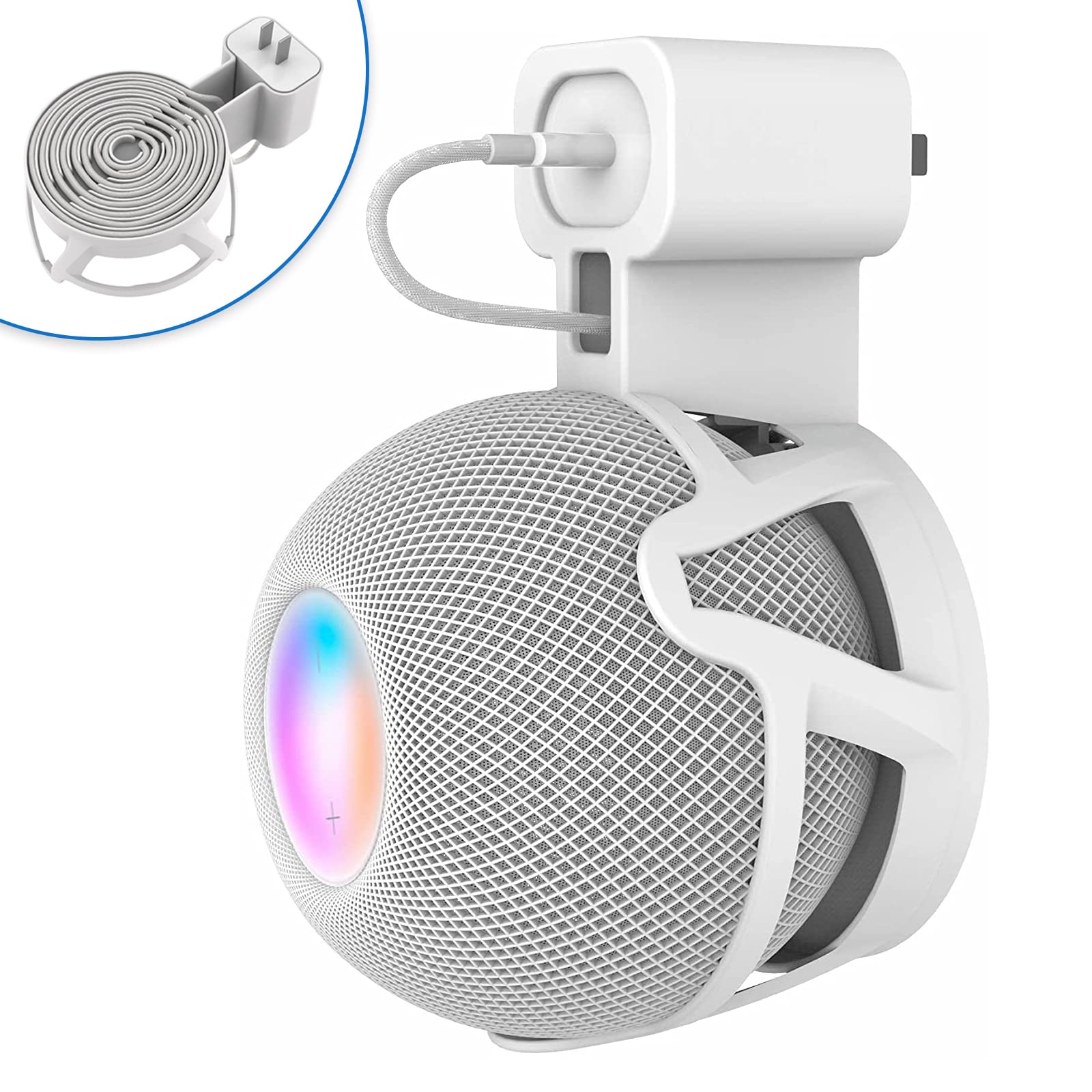 Mua CUHIOY Wall Mount Holder for Homepod Mini, Plug Mount with Cord ...