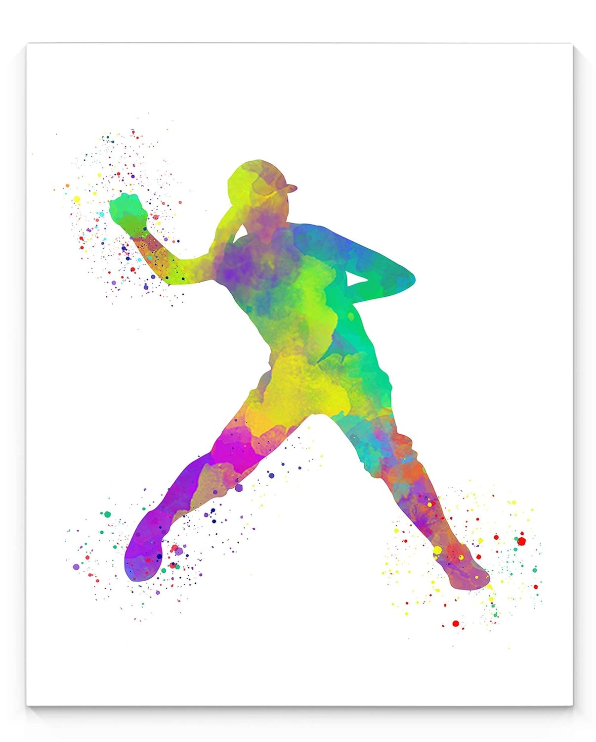 Amazon.com: Softball Player Sport Abstract Wall Art Print 11x14, Ideal ...