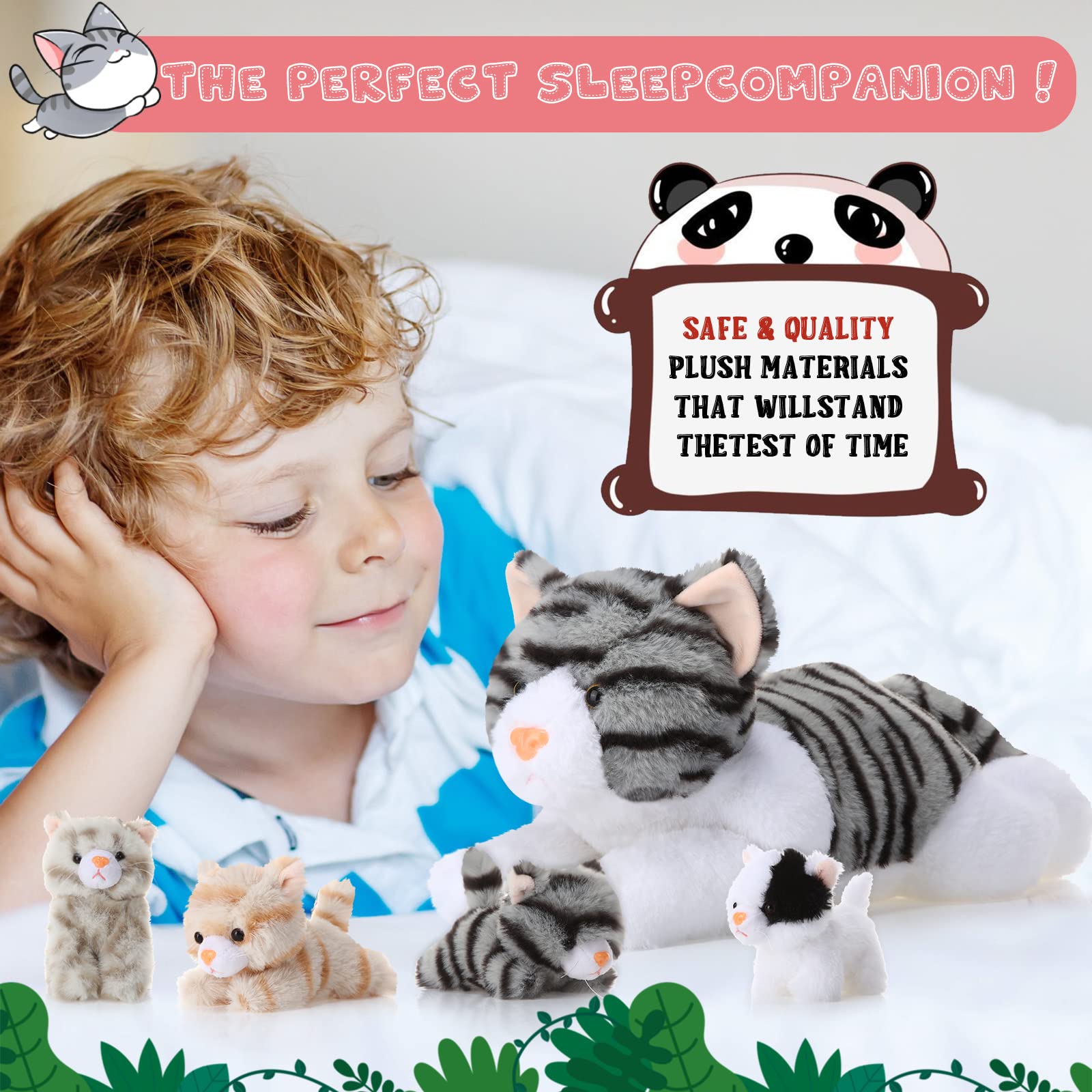 Mua Skylety 5 Pieces Cat Stuffed Animal with Babies Inside Mommy Cat ...