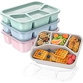 Amazon.com: SHALORY 4 Pack Bento Lunch Box for Kids,4 Compartment ...