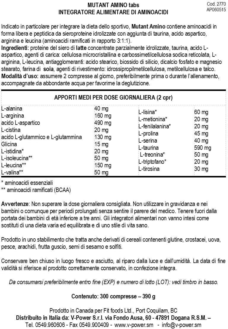 PVL Mutant Amino Tablets Pack of 300 – BigaMart