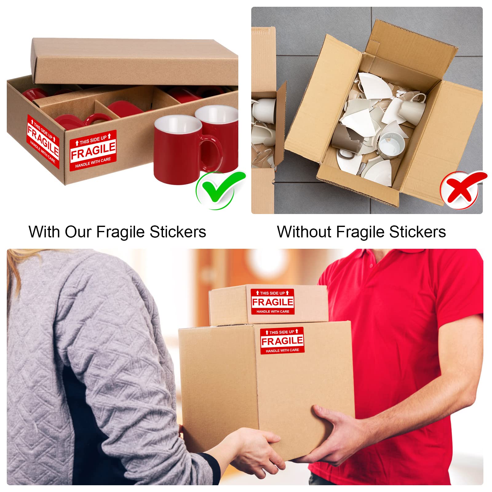 Mua 3x5 Inch Shipping Labels - 198 Pcs Strong Adhesive Handle with Care ...