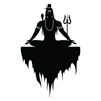 Buy 100yellow® Lord Shiva Wall Sticker for Bedroom Decor (PVC Vinyl, 90 ...