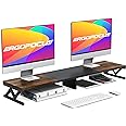 Amazon.com: ErgoFocus Dual Monitor Stand Riser, Large Wood Monitor ...