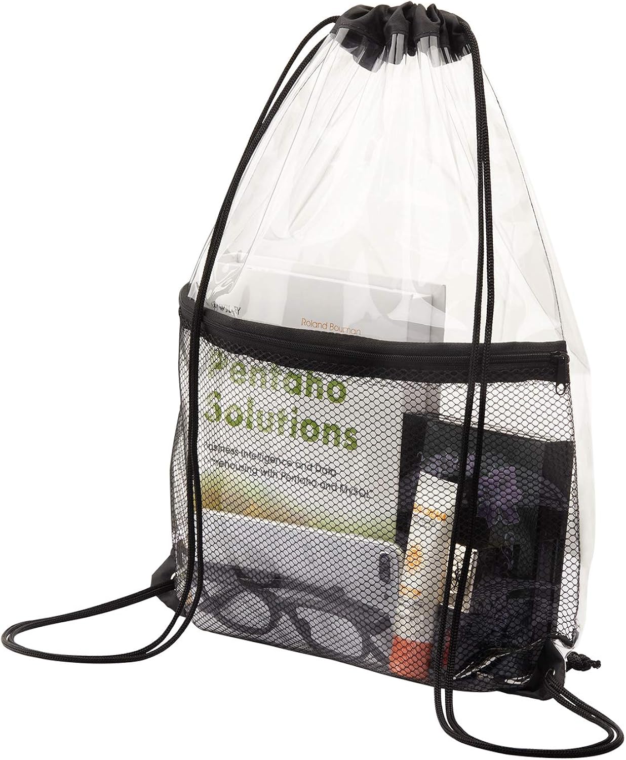 Clear Drawstring Bag Stadium Approved, Clear Bag for Men with Front ...