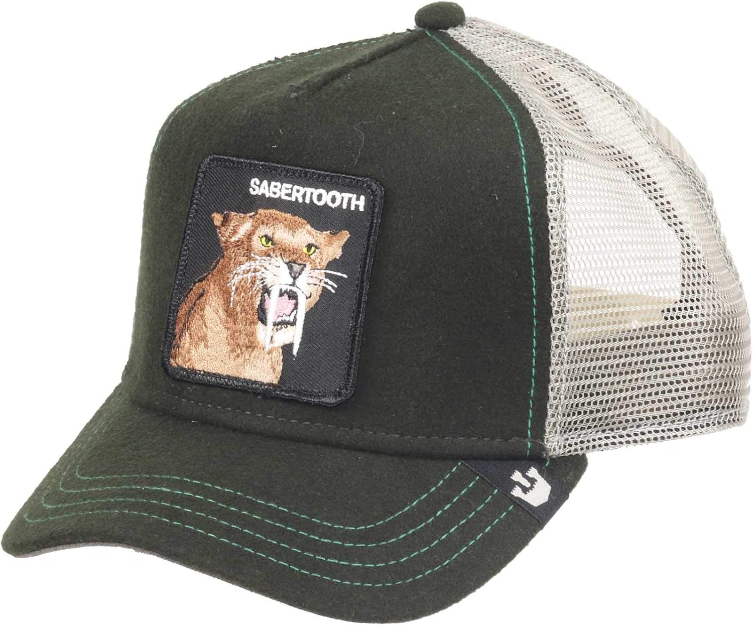 Goorin Bros. All Bite Sabertooth Animal Farm Trucker Cap One-Size Green ...
