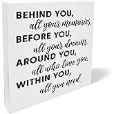 Amazon.com: Graduation Quote Wood Box Sign Decor Desk Sign Positive Behind You All Your Memories ...