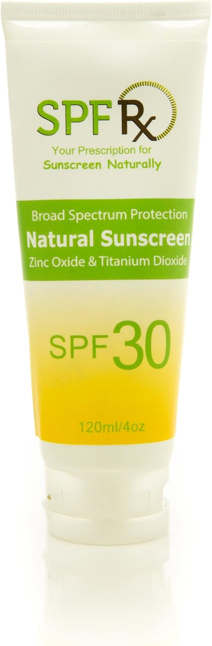 SPF Rx Natural Facial and Body Sunscreen SPF 30 - Zinc Oxide, Titanium ...